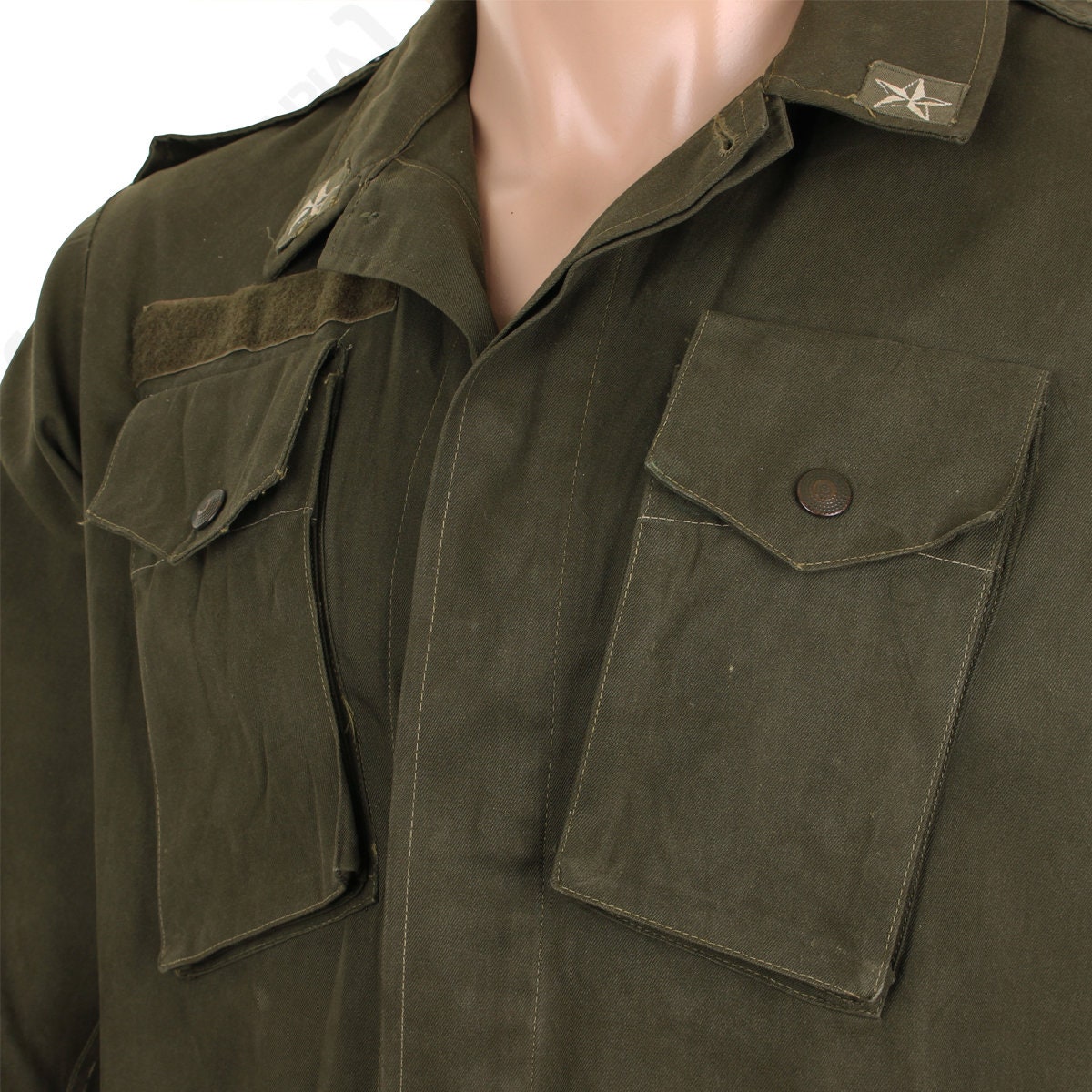 Original Vintage Italian Field Jacket - Olive Drab Green - Tough ...