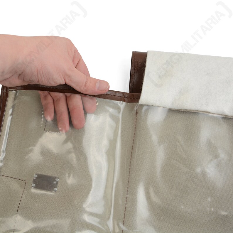 Original East German Brown Vinyl Map Case Waterproof With Adjustable ...