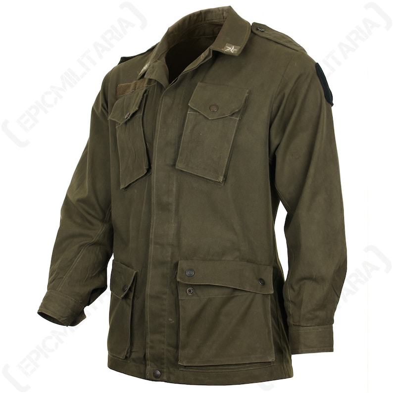 Original Vintage Italian Field Jacket - Olive Drab Green - Tough ...