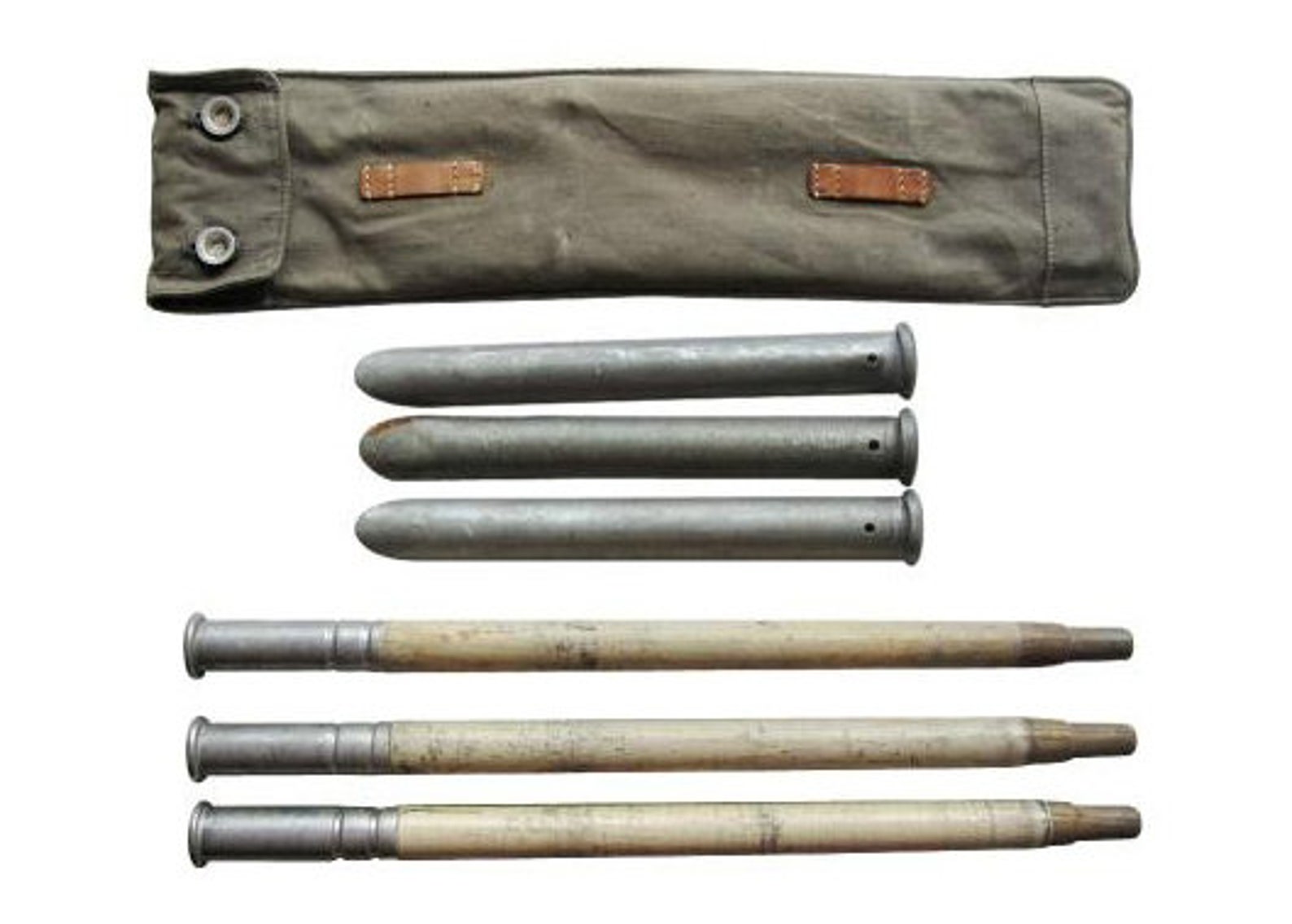 WW2 Swiss Army Zeltbahn Tent Pole Kit - Olive Green With Carry Pack - Etsy
