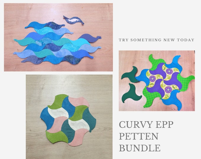English Paper Piecing WAVES Pattern, EPP Templates PDF - Etsy Canada