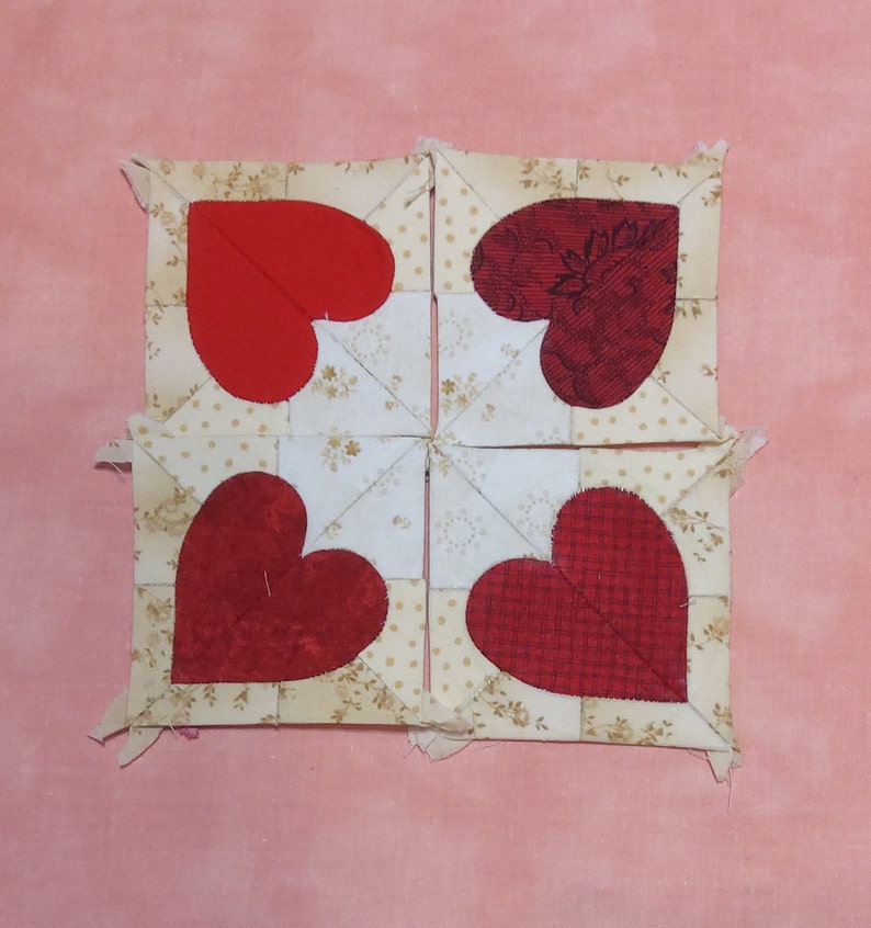 English Paper Piecing HEART Block Pattern, EPP Templates PDF - Etsy