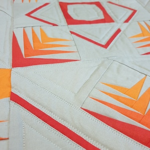 Printable Phoenix miniQuilt Block: Paper Pieced Pattern , modern FPP ...