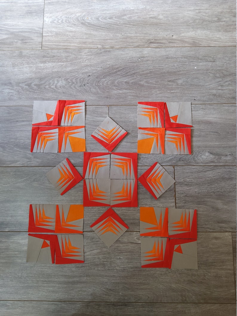 Printable Phoenix Miniquilt Block: Paper Pieced Pattern , Modern FPP - Etsy