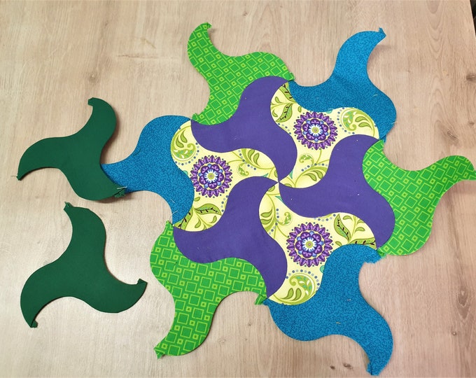 English Paper Piecing WAVES Pattern, EPP Templates PDF - Etsy Canada