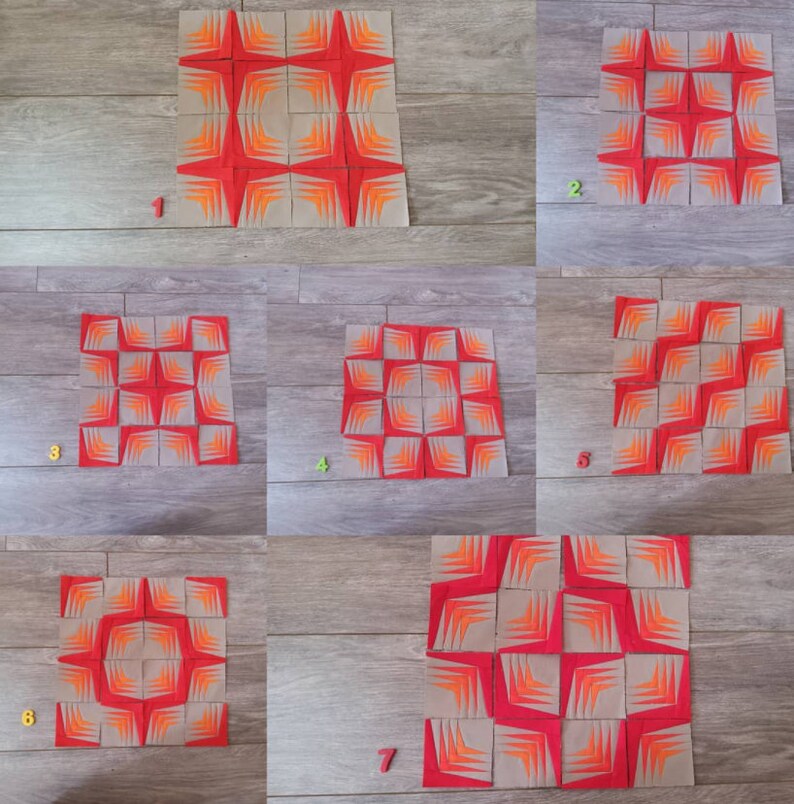 Printable Arrowheads Quilt Block: 3 Paper Pieced Pattern , Modern FPP ...