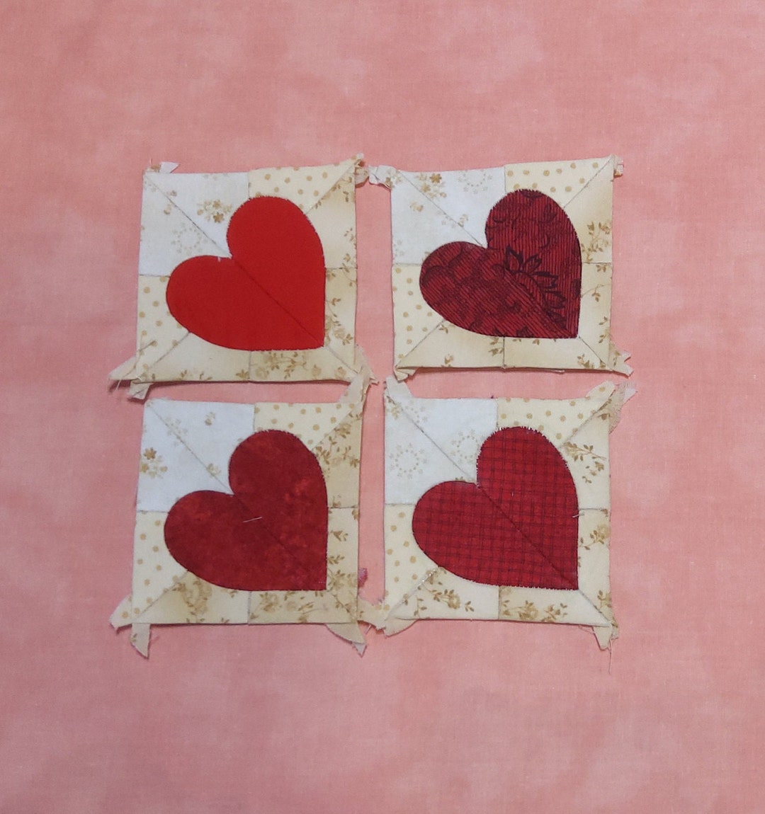 English Paper Piecing HEART Block Pattern, EPP Templates PDF - Etsy