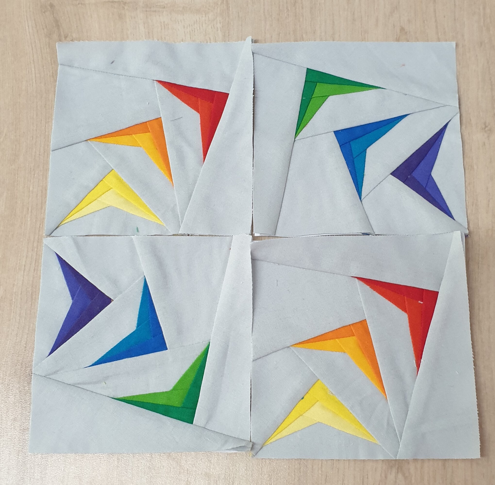 Circle of Flying Arrows Quilt Block: 8 Inch Paper Pieced Pattern ...