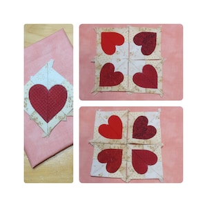 English Paper Piecing HEART Block Pattern, EPP Templates PDF - Etsy