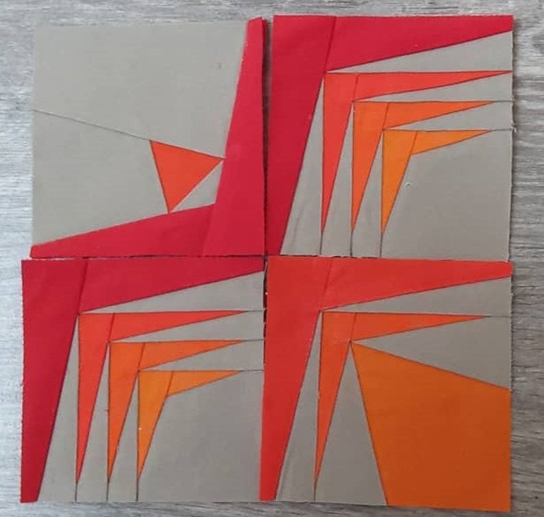 Printable Phoenix Miniquilt Block: Paper Pieced Pattern , Modern FPP - Etsy