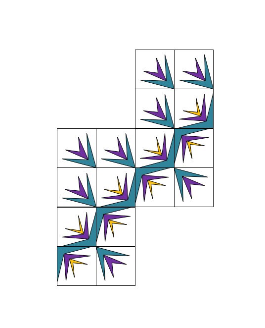 Center Point Quilt Block: 6” or 12” Paper Pieced Pattern , Modern FPP ...