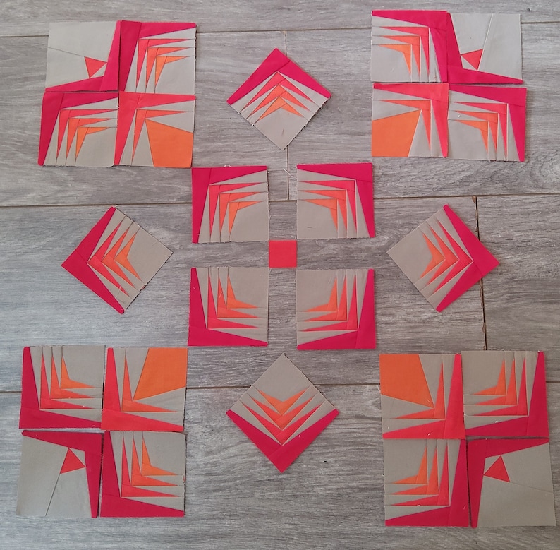 Printable Phoenix Miniquilt Block: Paper Pieced Pattern , Modern FPP - Etsy