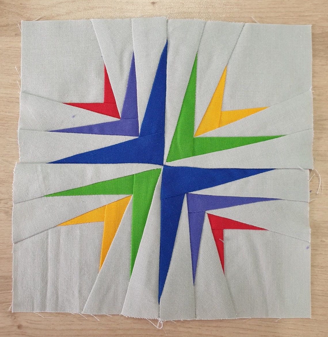 Center Point Quilt Block: 6” or 12” Paper Pieced Pattern , Modern FPP ...