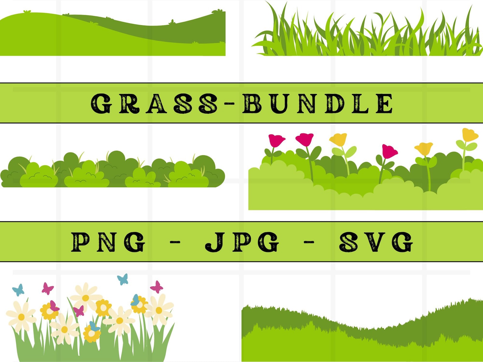 Grass SVG Bundle\ Grass Svg\ Grass Png\ Wild Grass Svg\ Lawn Svg ...