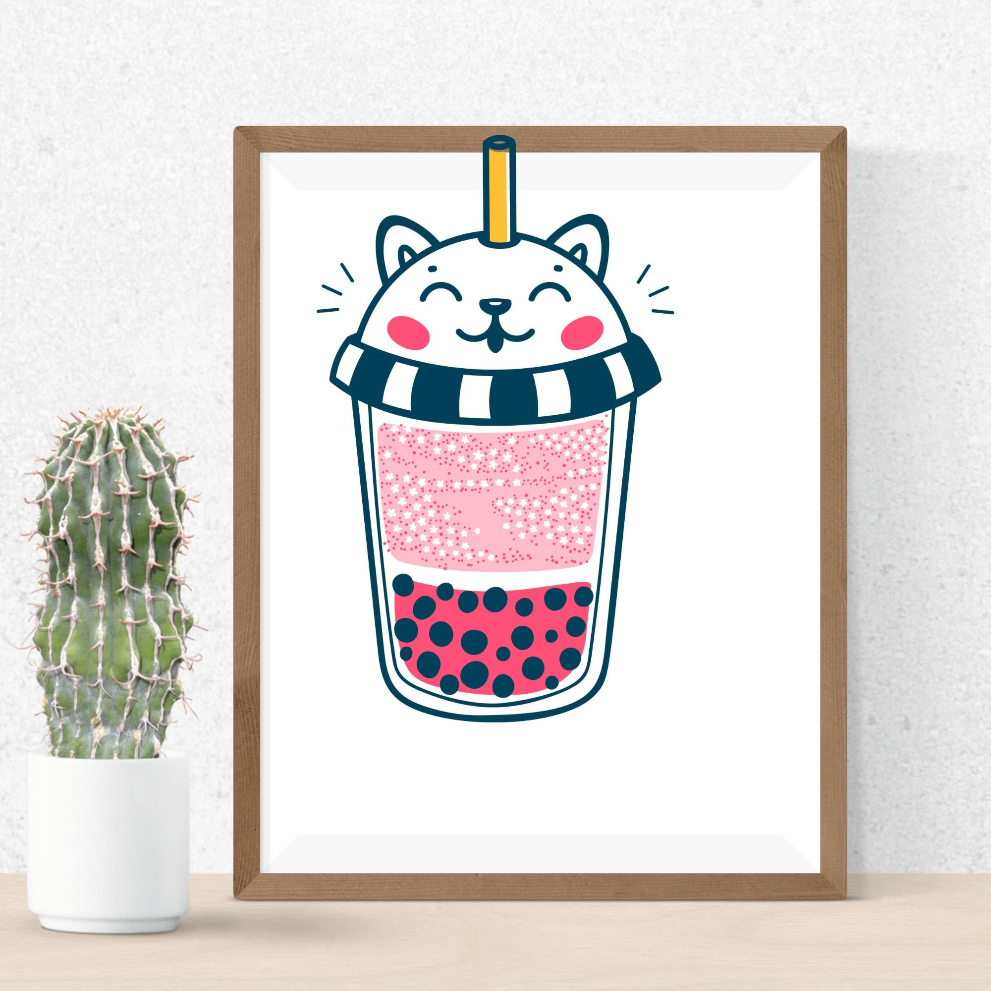 Bubble Tea SVG Boba Tea Cut File Kawaii Drink Cute Food Boba Tea Lover ...