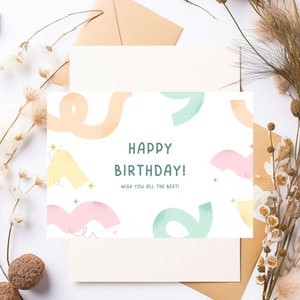 Happy Birthday Card Pdf/digital Birthday Cards/print at Home Birthday ...