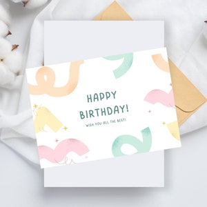 Happy Birthday Card Pdf/digital Birthday Cards/print at Home Birthday ...