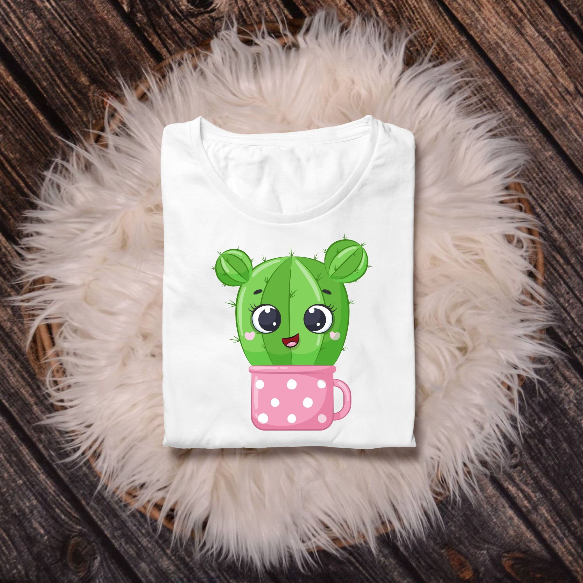 Cute Cactus SVG Clipart Cacti PNG Bundle Kawaii Cactus Cricut Cutting ...