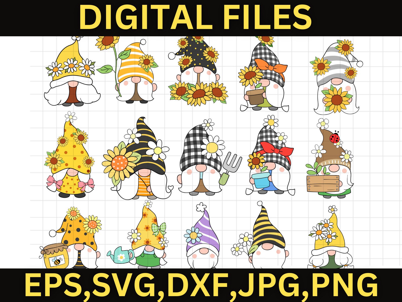 Spring Gnome Svg Garden Gnomes Svg Daisy Spring Gnomes Svg Gnomes ...