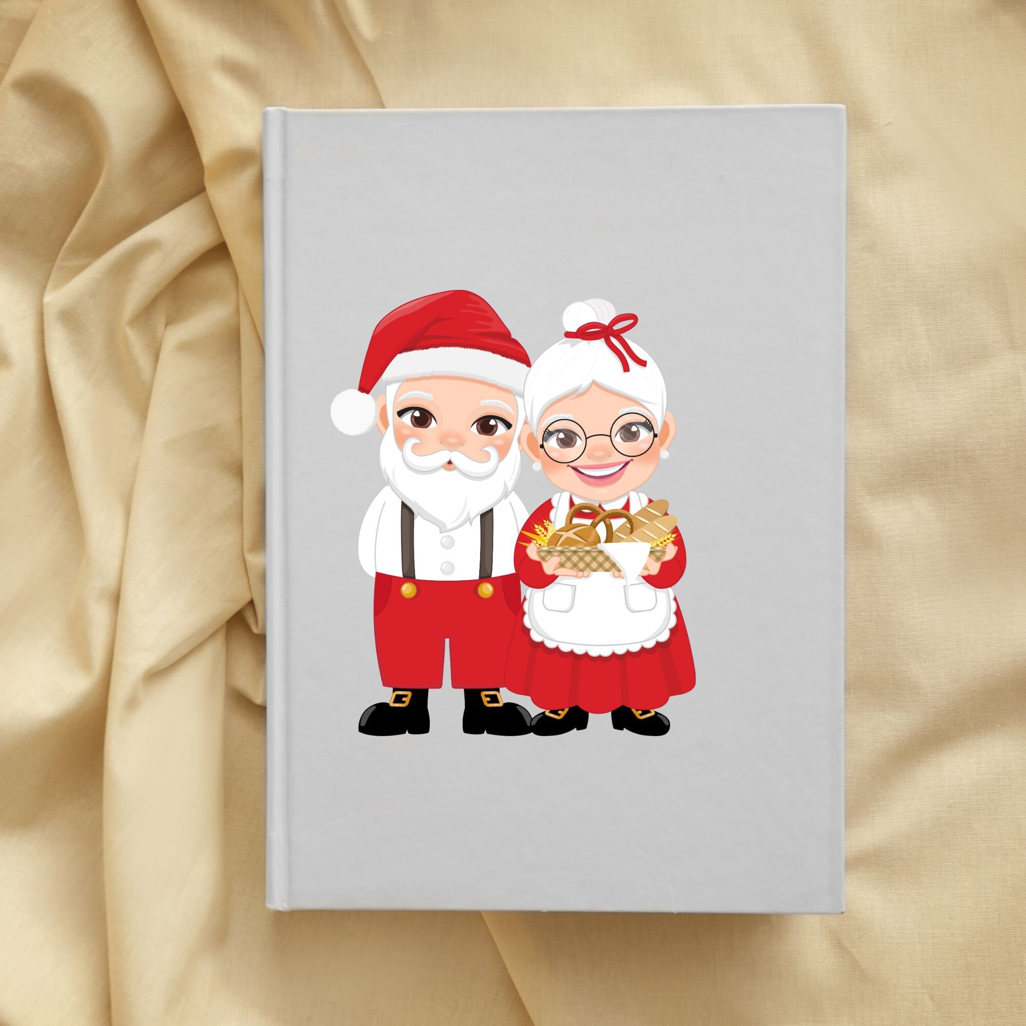Cute Santa & Mrs. Claus SVG Cut Files Clipart Svg Dxf Printable Png ...