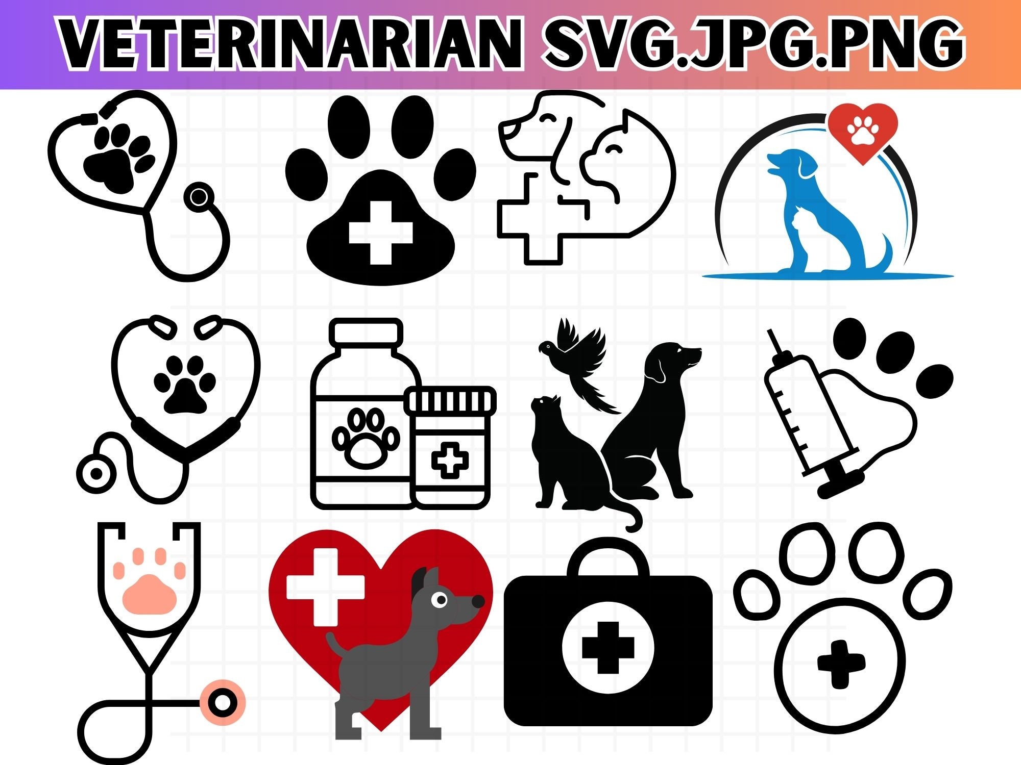 Veterinarian SVG Bundle Animals Svg Pet Doctor Svg Doctor Svg Animal ...