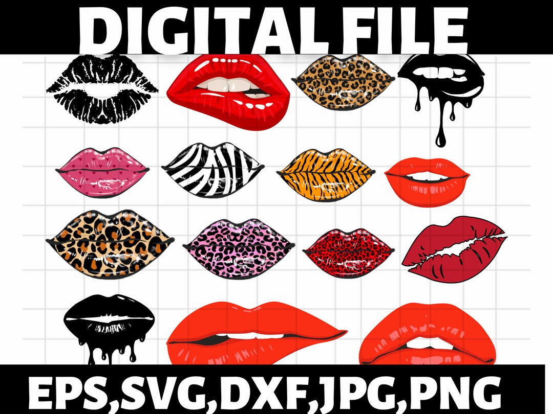Lips Svg\ Red Lips Svg\ Kiss Svg\ Lips Cut File\ Kiss Design\ Lips ...