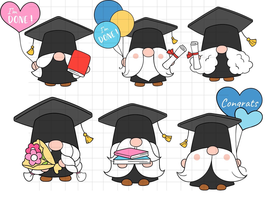 Graduation Gnomes Svg\ Graduation Party\ Gloworge Svg\ Files for Cricu ...