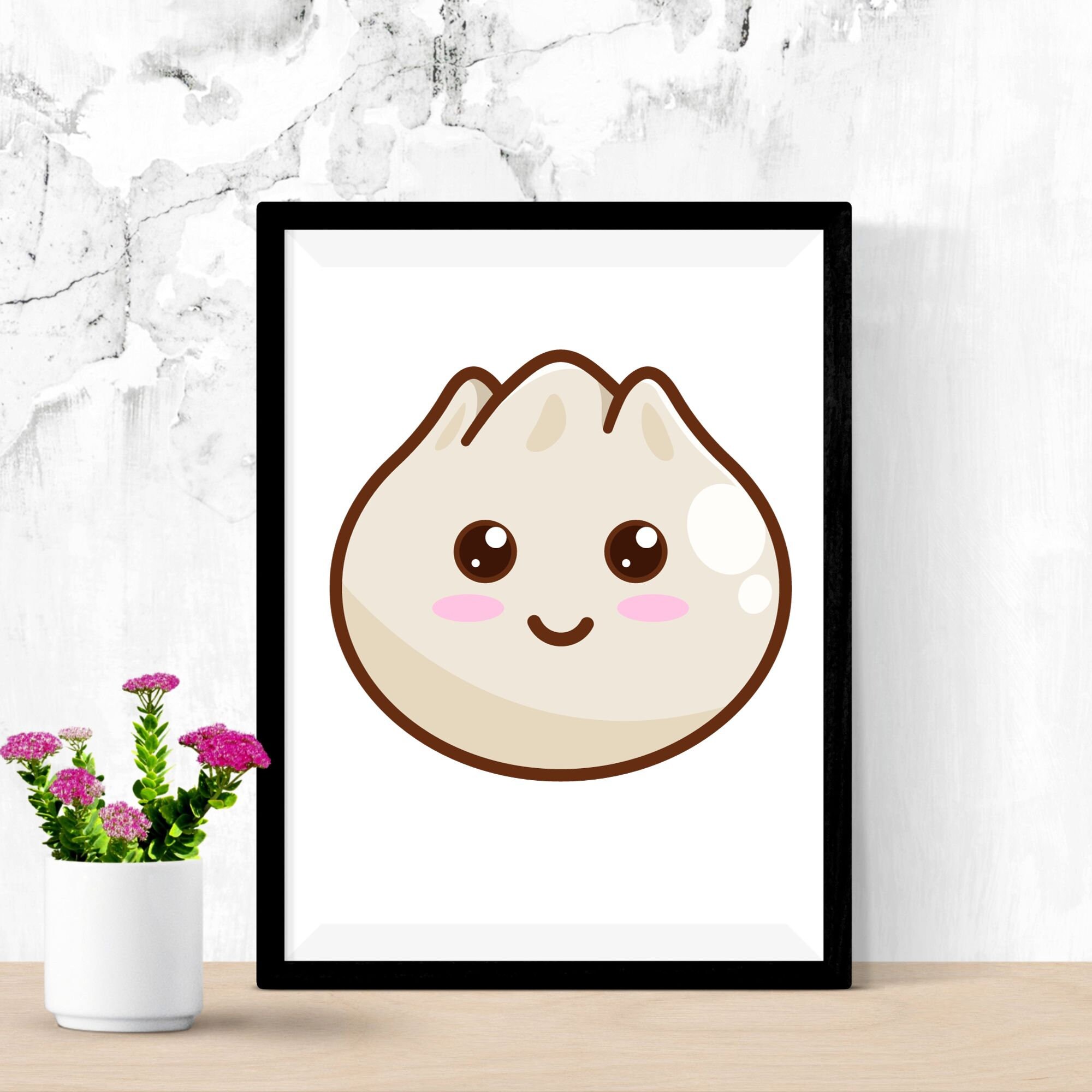 Cute Dumplings With Faces Clipart Dumplings PNG Dim Sum Clipart Digital ...