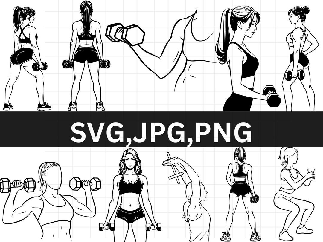 Workout SVG Bundle\ Gym SVG Bundle\ Fitness SVG\ Exercise Svg ...