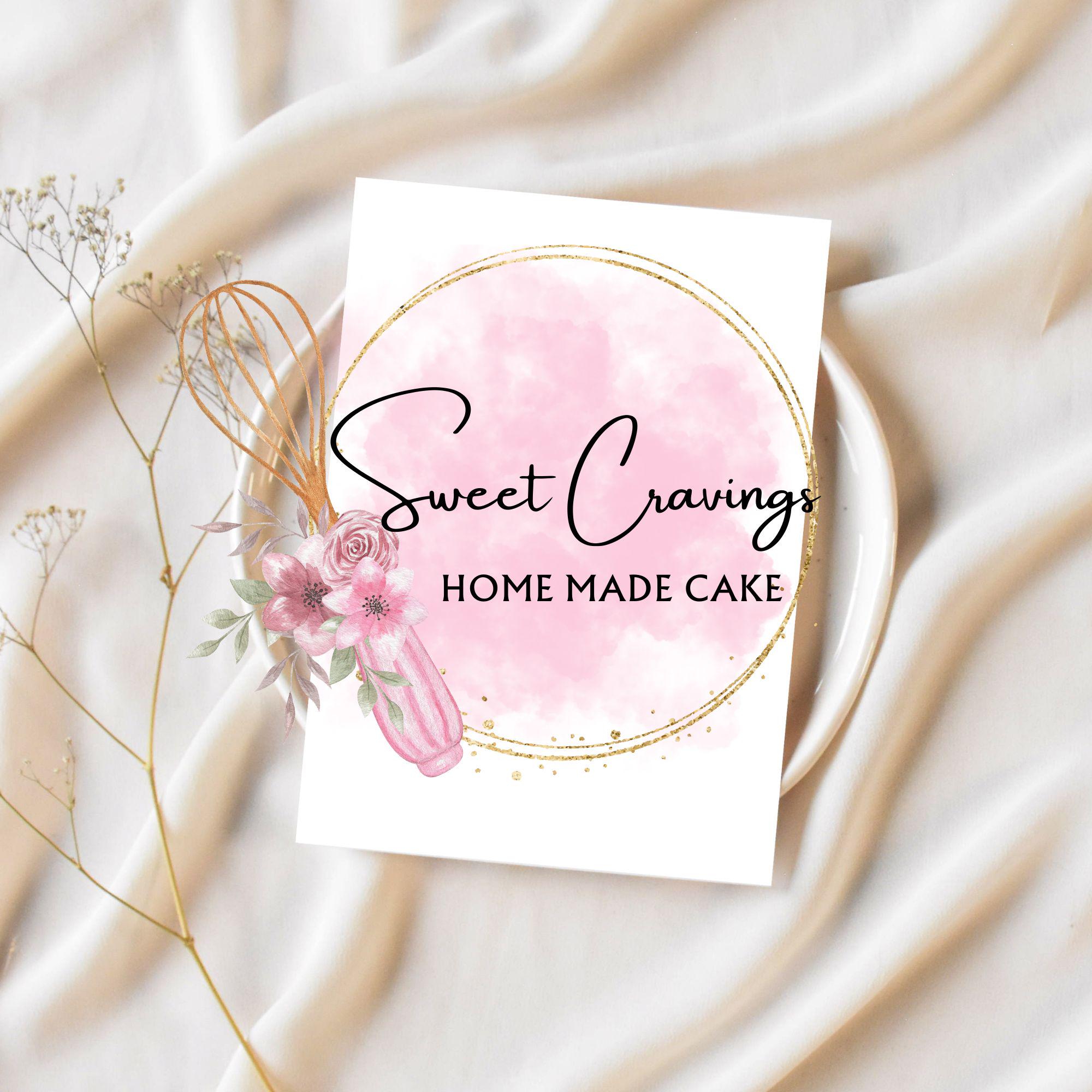 Editable Watercolor Baking Logo\ for Home Bakers DIY Bakery Logo\ for ...