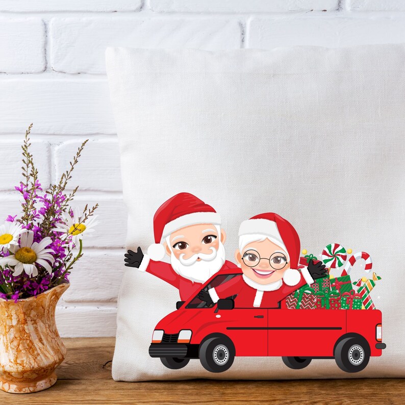 Cute Santa & Mrs. Claus SVG Cut Files Clipart Svg Dxf Printable Png ...