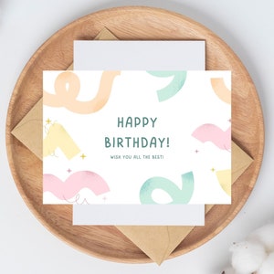Happy Birthday Card Pdf/digital Birthday Cards/print at Home Birthday ...