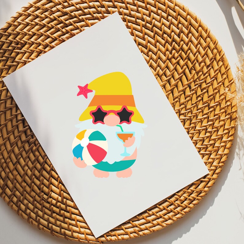 Summer Gnomes Bundle SVG Beach Gnome Svg Tropical Gnomes Svg Summer ...