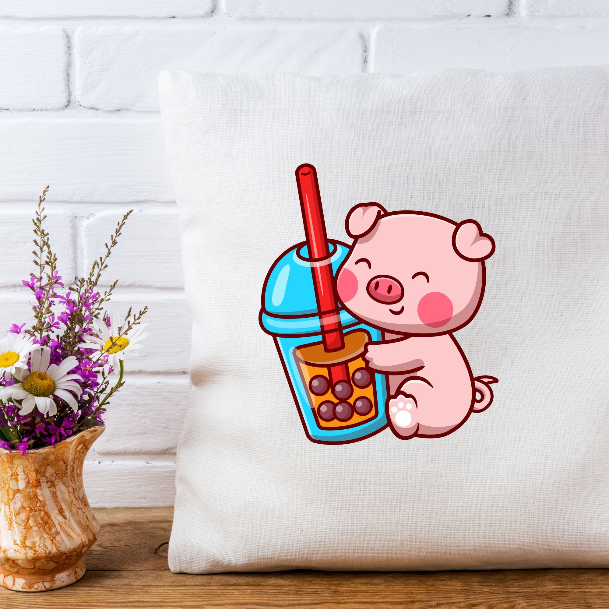 Cute Animals Drink Boba Tea Clipart Transparent PNG Bundle Set Kawaii ...