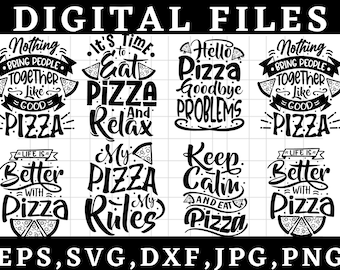 Pizza Svg Bundle Pizza Png Bundle Pizza Clipart Bundle Pizza ...