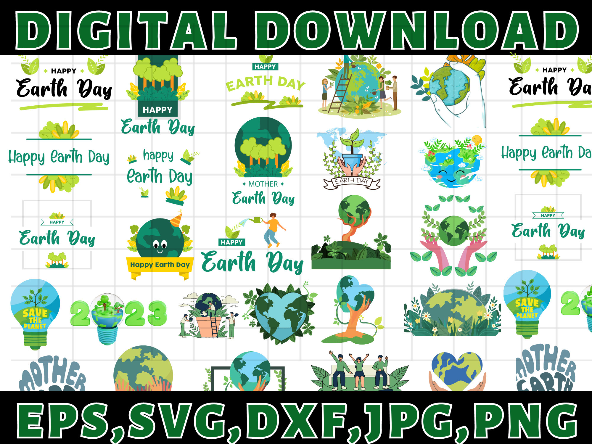 Earth Day SVG Earth Day Bundle SVG Files Earth Day Svg Bundle TWO Free ...
