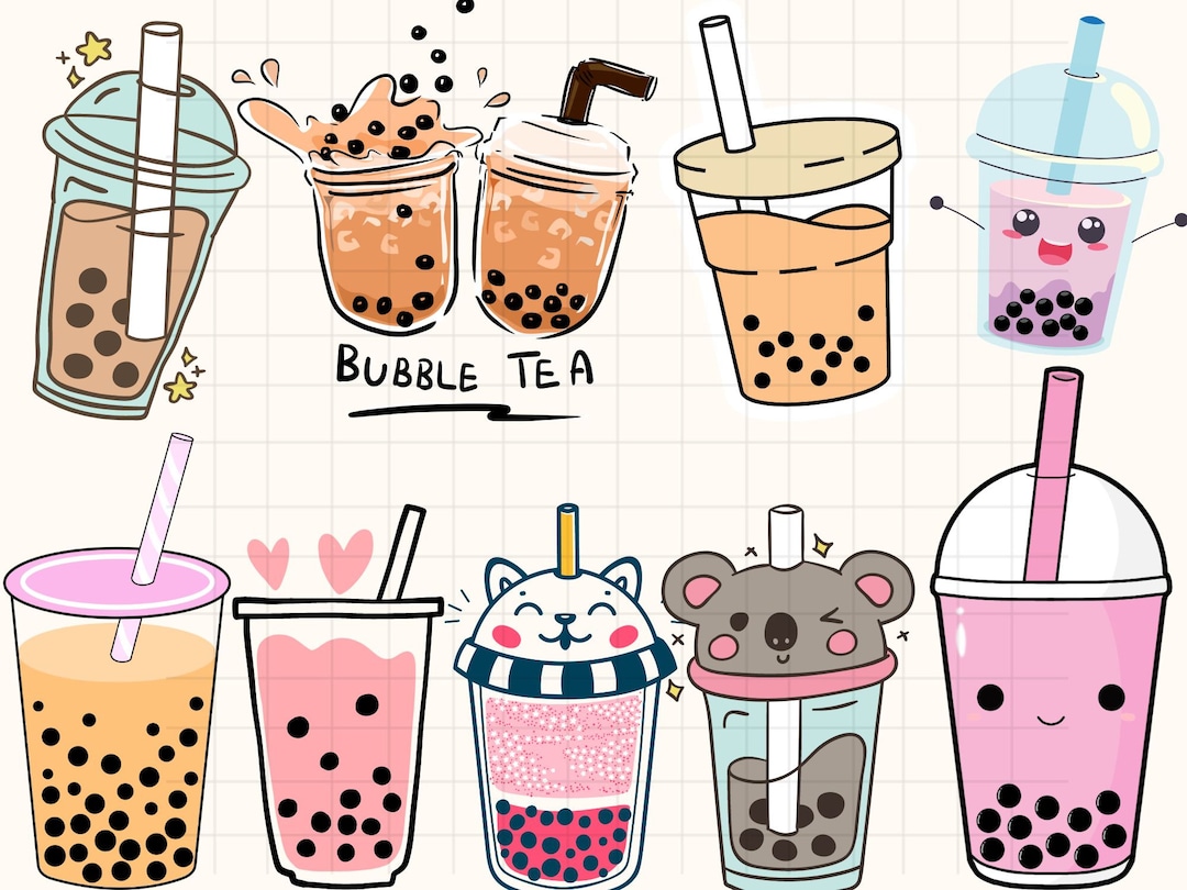 Bubble Tea SVG\ Boba Tea Cut File\ Kawaii Drink\ Cute Food Boba Tea ...