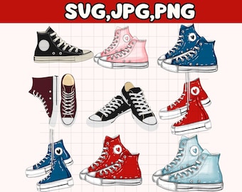 Casual Sneakers Svg, Sneakers Svg, Casual Shoes Svg, Retro Shoes Svg ...