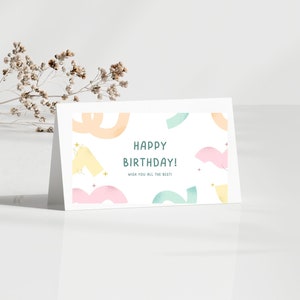 Happy Birthday Card Pdf/digital Birthday Cards/print at Home Birthday ...