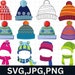 Winter Hats & Scarves Clipart: Vector Images (SVG, JPG, PNG) - Etsy