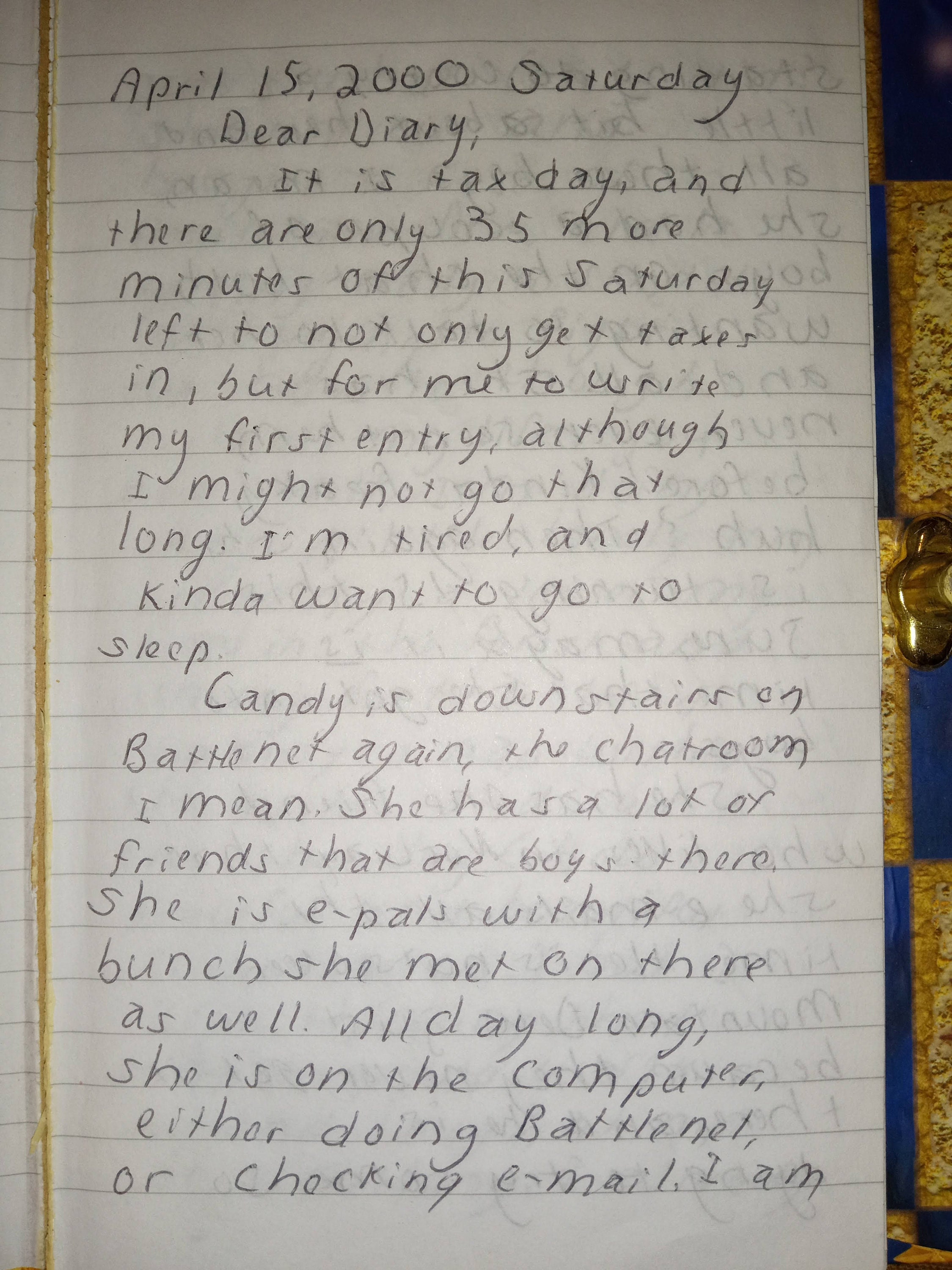 PDF Handwritten Diary of a Teenage Girl Spring 2000 - Etsy