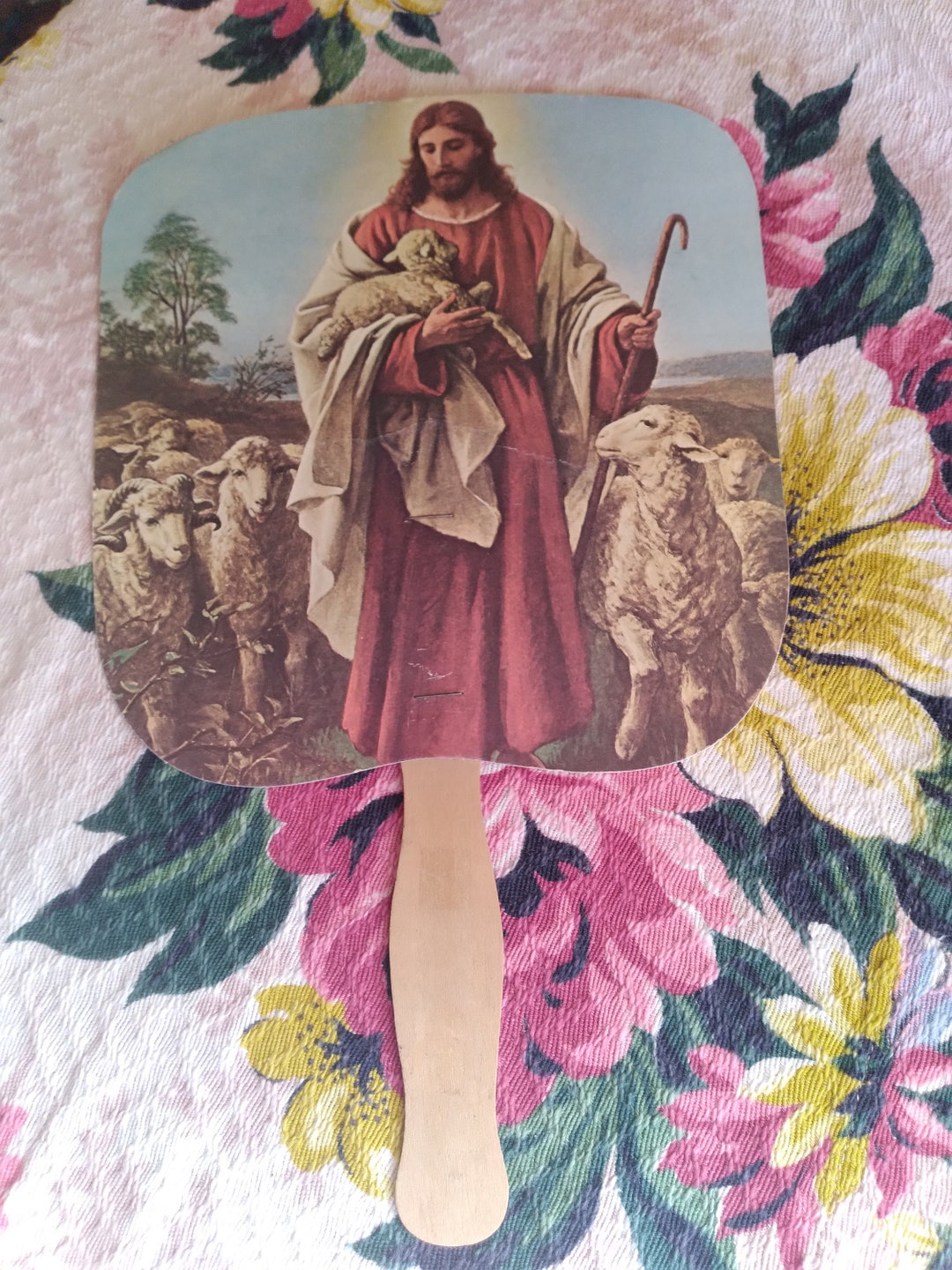 Old Cardboard Hand Held Fan - Etsy