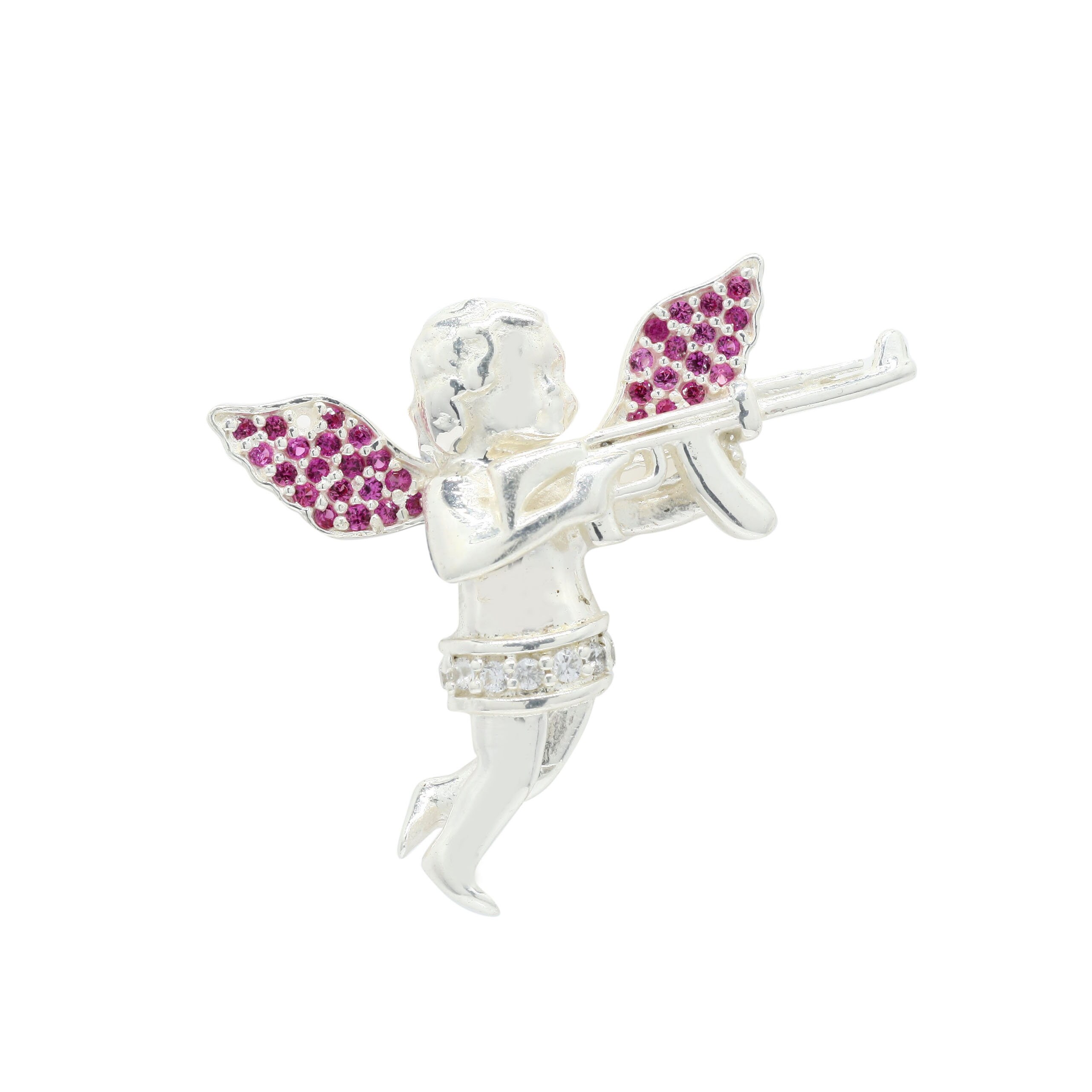Cupid With Gun Pendant Necklace | Cupid Charm Necklace | Angel Pendant ...
