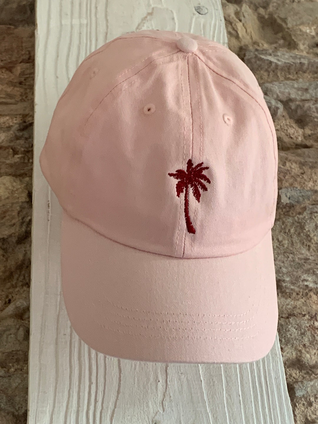 Personalised Embroidered Palm Tree Cap | Customisable Tropical Paradise ...