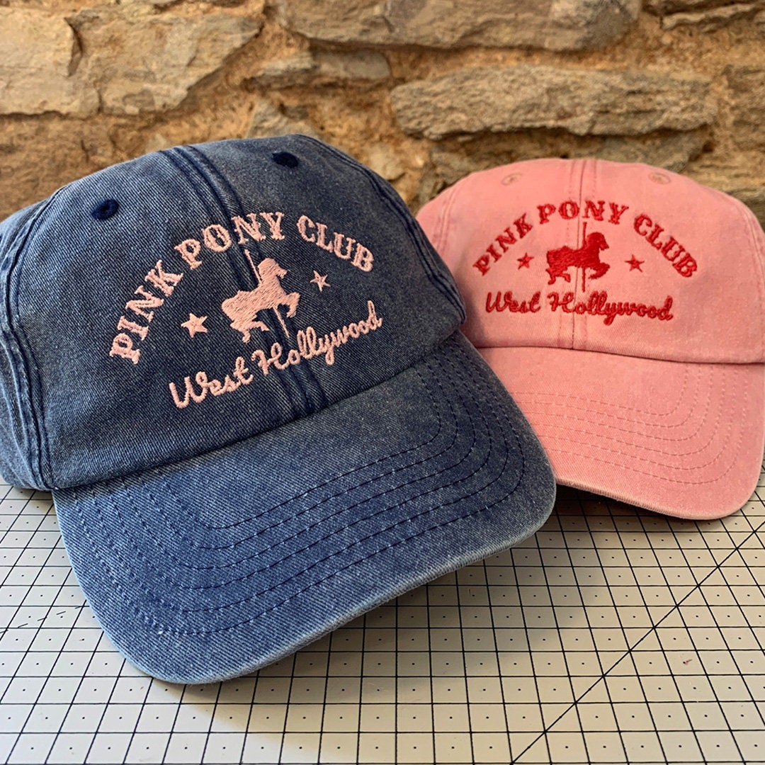 Embroidered Cap With Pink Pony Club Design - Choose From Different ...