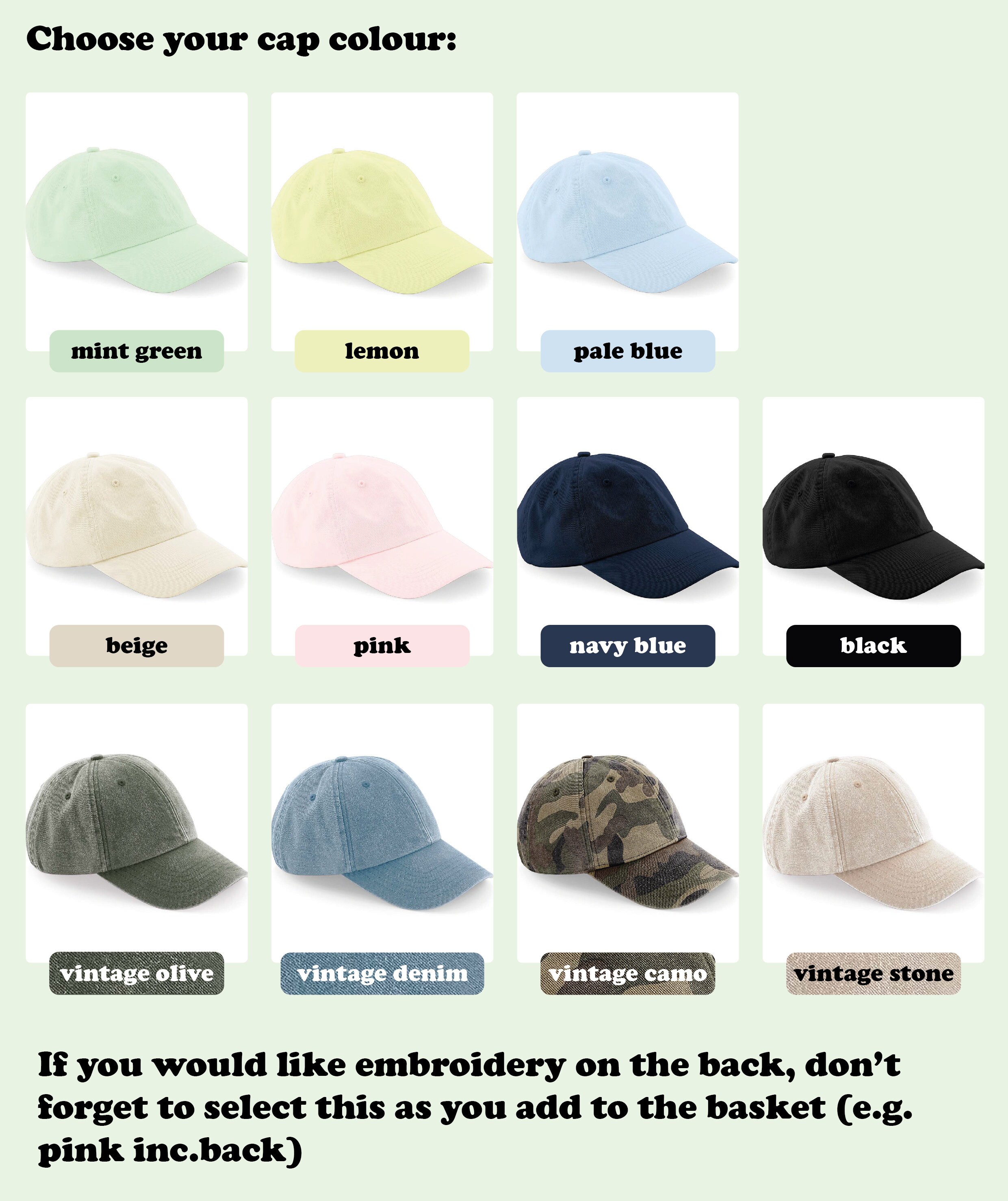 Unisex Cap With Personalised Embroidery - Etsy UK