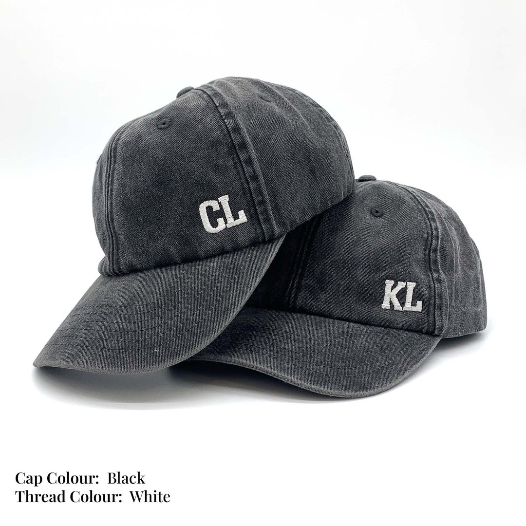 Embroidered Initials Vintage Canvas Cap | Choose From a Variety of Cap ...