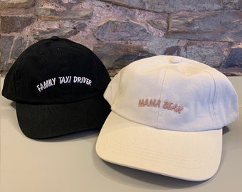 Personalised Slogan Baseball Cap Custom Embroidered Text Unisex Hat ...