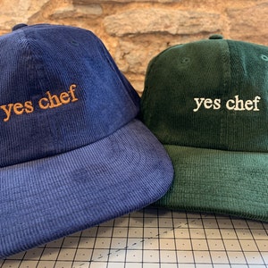 Yes Chef Cap - Embroidered - Customisable Cap - Etsy UK