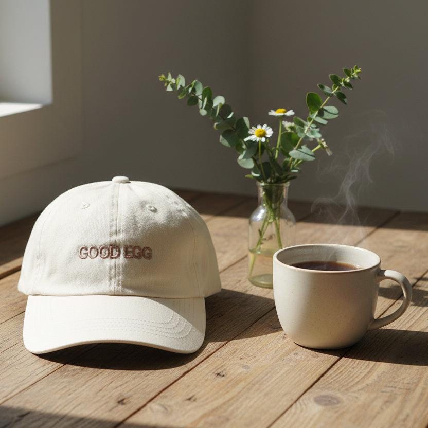 Good Egg Cap | Embroidered and Customisable - Etsy